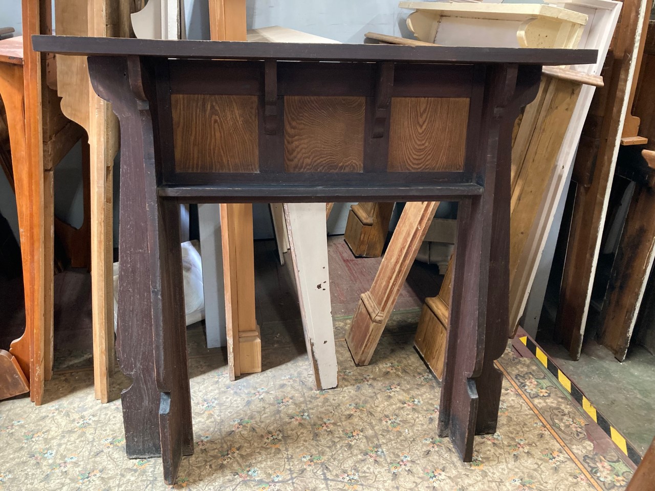 Unusual bungalow two tone mantel 1400mm high x 1470mm wide, opening ...