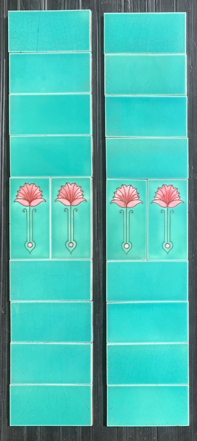 Rare Malkin Tile Co. England c 1910-1930 Collector tiles. Hand tubeline ...